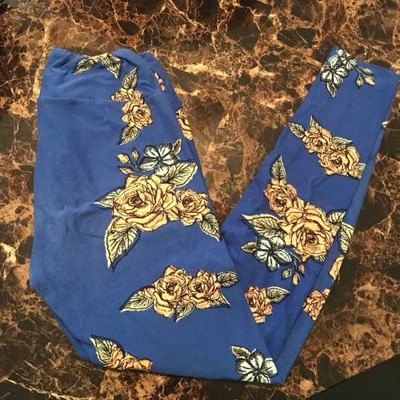 LuLaRoe | Pants & Jumpsuits | Lularoe Os Floral Leggings | Poshmark